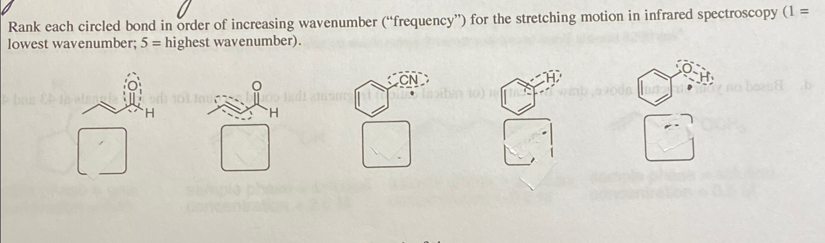 Solved Rank each circled bond in order of increasing | Chegg.com