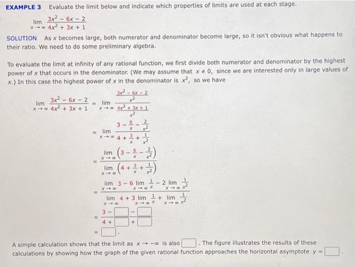 Solved EXAMPLE 3 lim Evaluate the limit below and indicate | Chegg.com