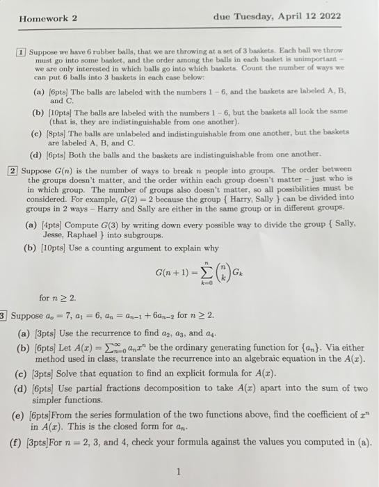 Solved Discrete mathematics. These problems involve Stirling | Chegg.com