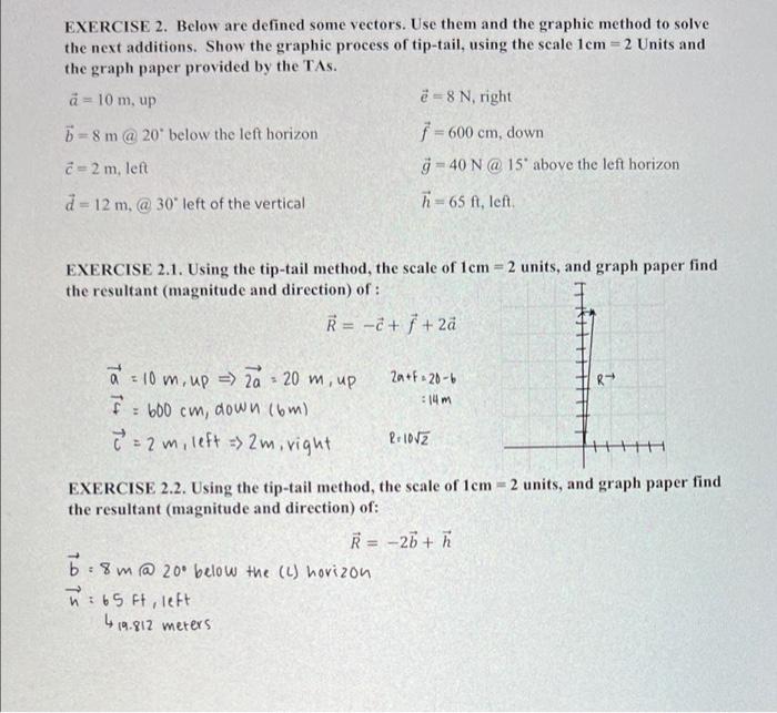 Solved EXERCISE 2. Below are defined some vectors. Use them | Chegg.com