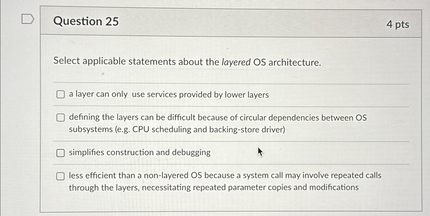 Solved Question 254 ﻿ptsSelect applicable statements about | Chegg.com