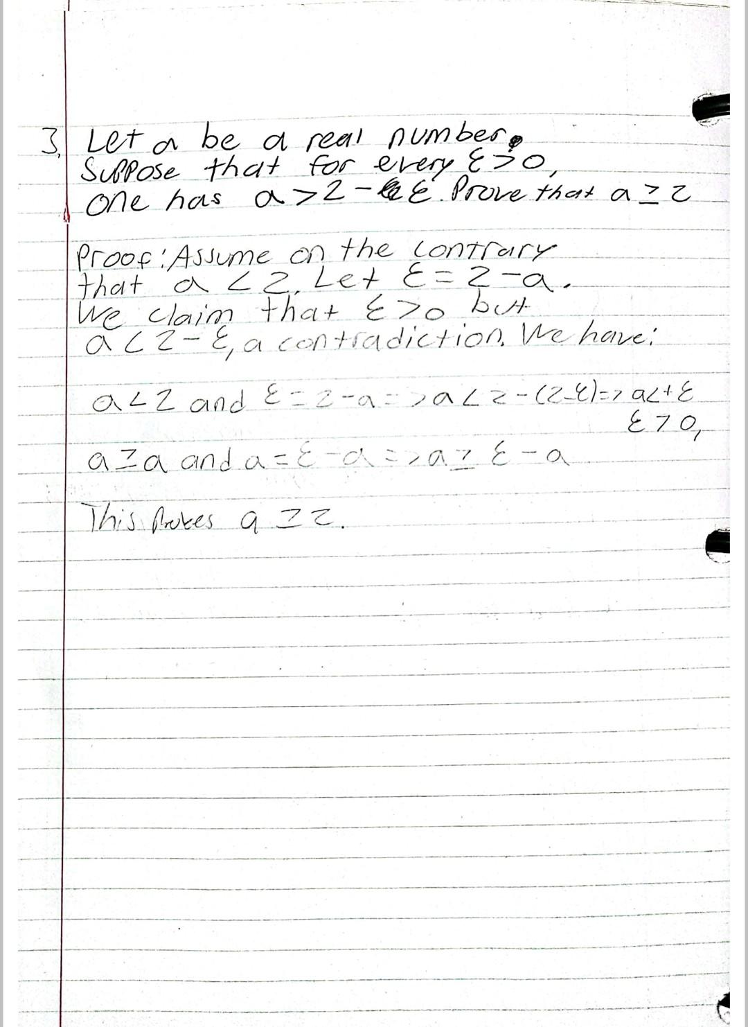 Solved Let a be a real number, suppose that for every | Chegg.com