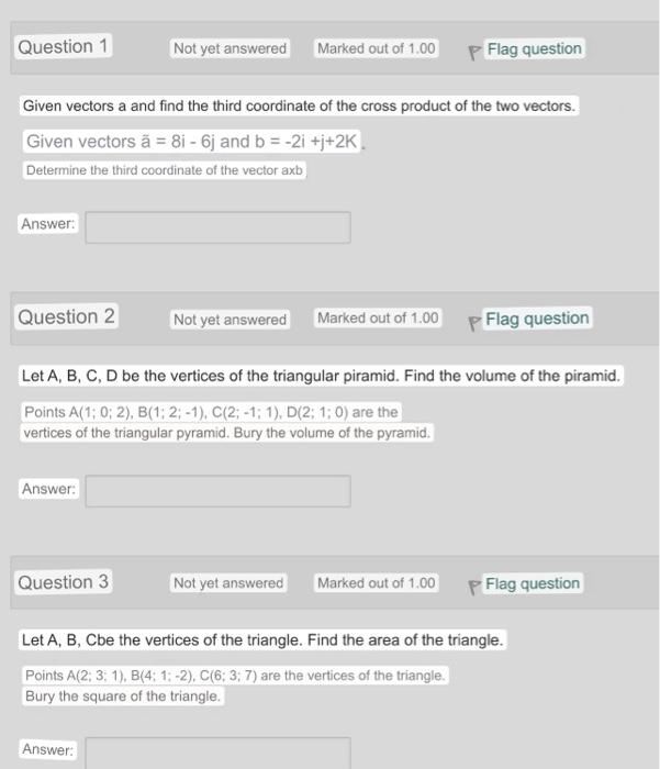 Solved Given three vectors a,b, and c find the given mixed | Chegg.com