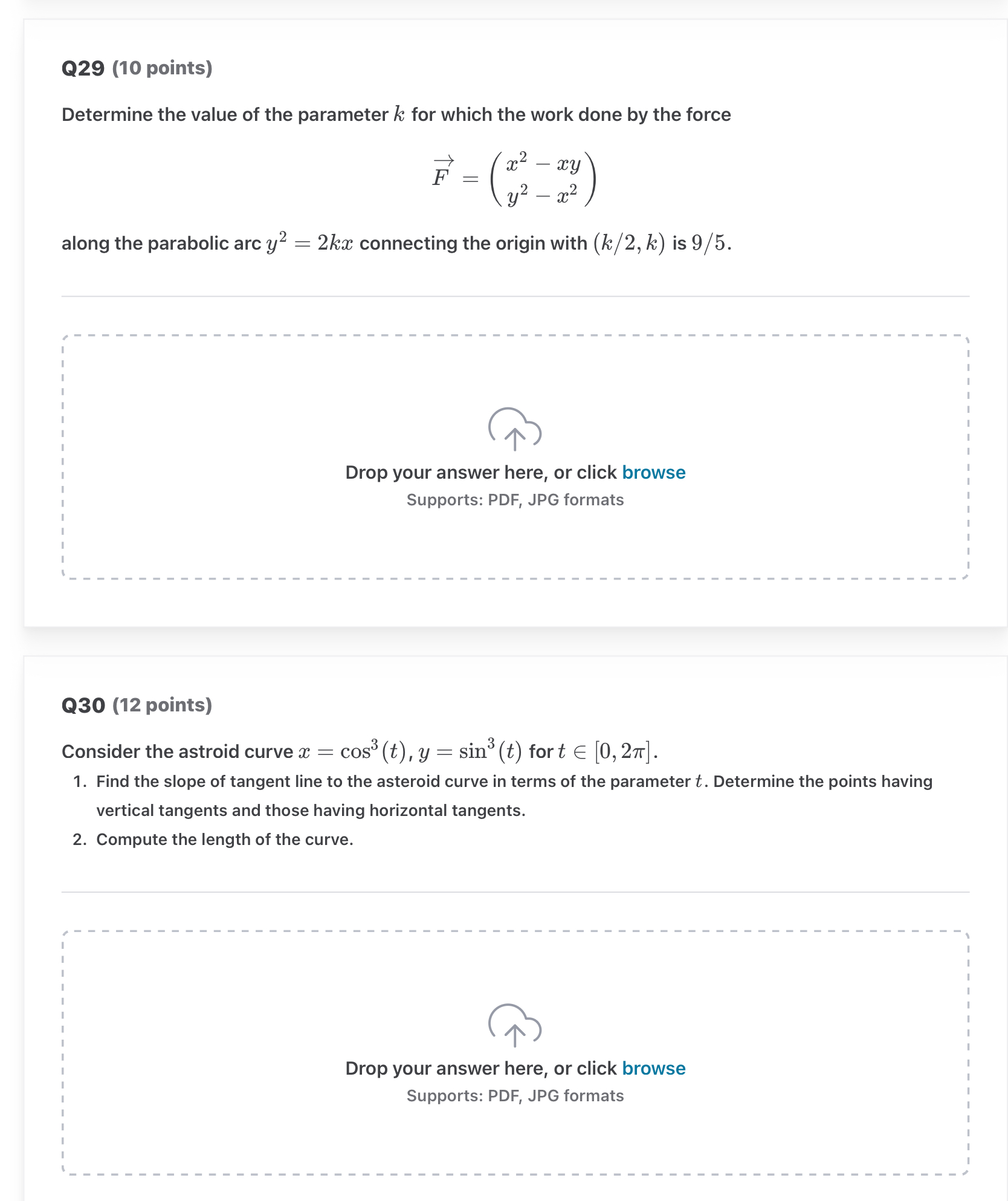 Solved Q29 (10 ﻿points)Determine the value of ﻿the parameter | Chegg.com