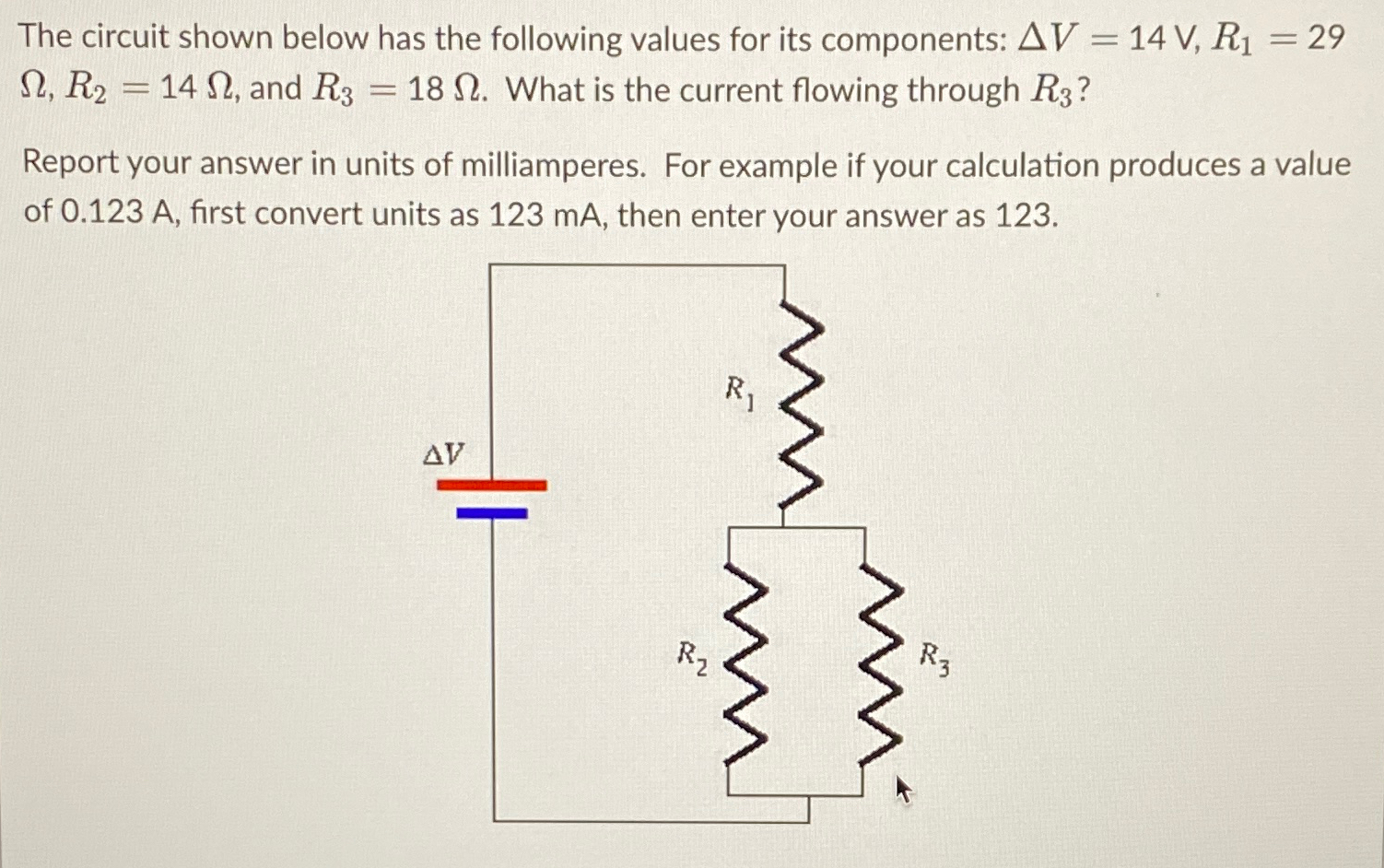 Solved The circuit shown below has the following values for | Chegg.com