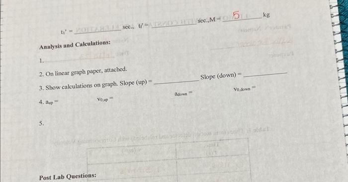 1. Make a plot of the velocity, v, as a function of | Chegg.com