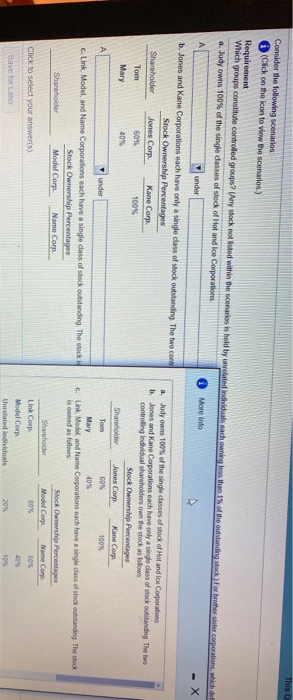 Solved This Consider the following scenarios (Click on the | Chegg.com
