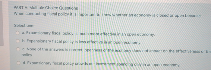 Solved PART A: Multiple Choice Questions When nominal GDP | Chegg.com