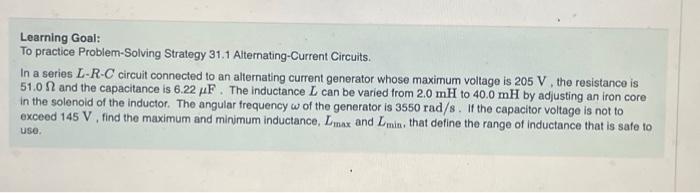 Solved Learning Goal: To practice Problem-Solving Strategy | Chegg.com