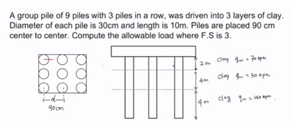 Solved A group pile of 9 ﻿piles with 3 ﻿piles in a row, was | Chegg.com