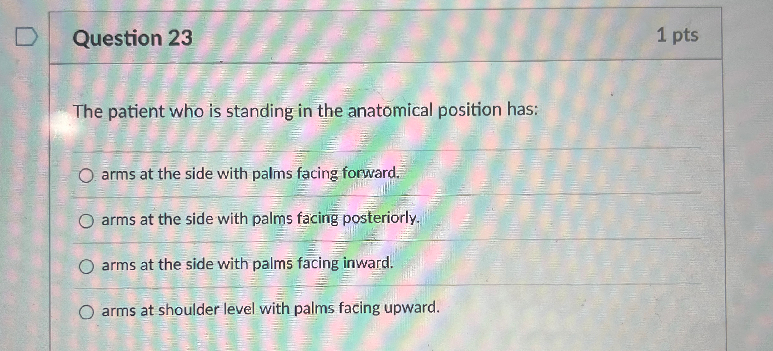 Solved Question 231 ﻿ptsThe patient who is standing in the | Chegg.com