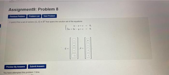 Solved Assignment9: Problem 4 Prva Pro Priems Next Problem | Chegg.com