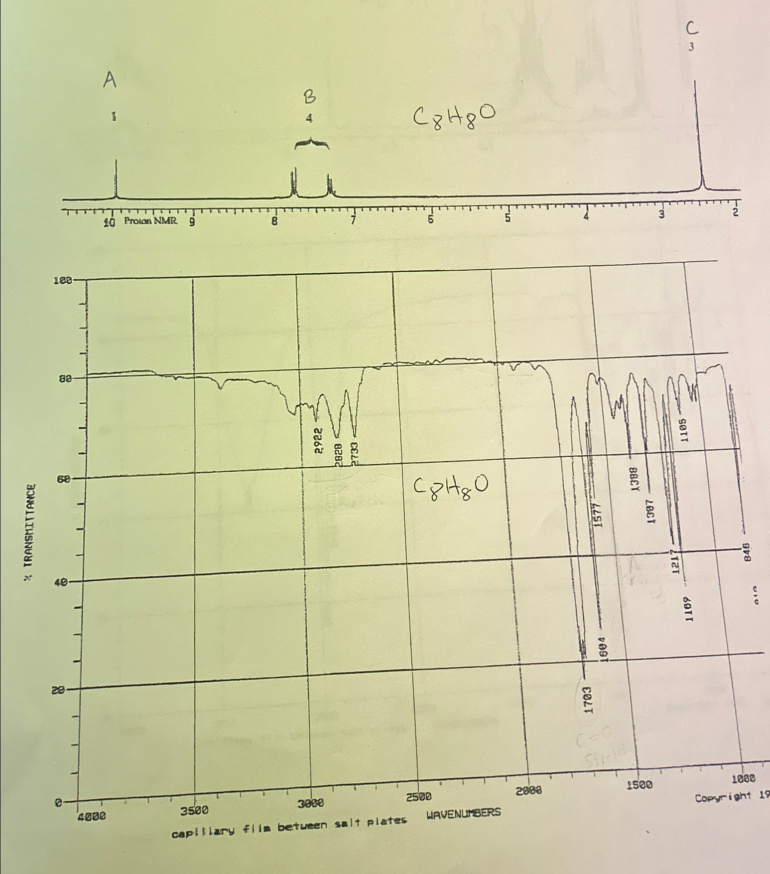 Solved Using the IR and NMR Spectrum, find the structure for | Chegg.com
