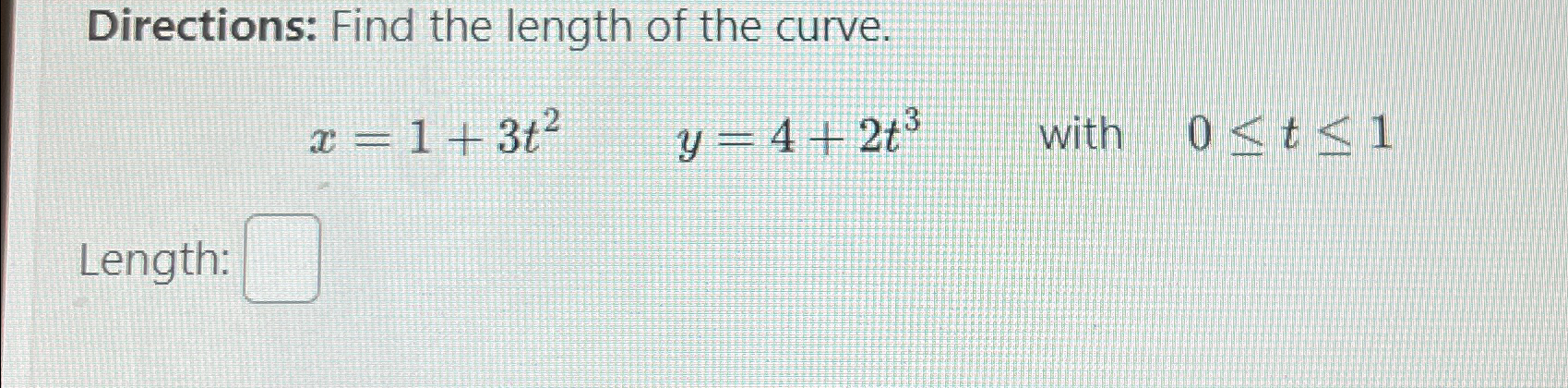Solved Directions: Find the length of the | Chegg.com