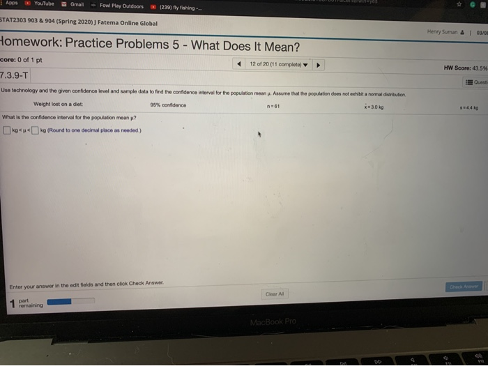 Solved A Youtube Omal -Fowl Play Outdoors (2301 hy fishing | Chegg.com