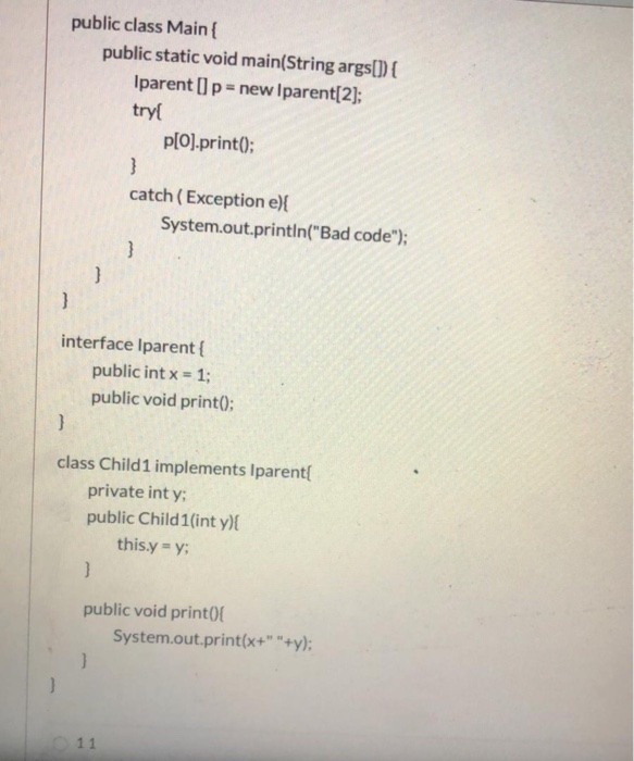 Solved public class Main public static void main(String | Chegg.com