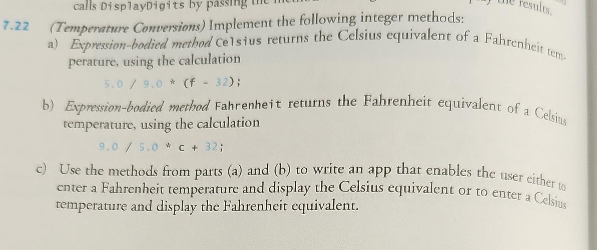 Solved using C# coding structure there's an issue with the | Chegg.com