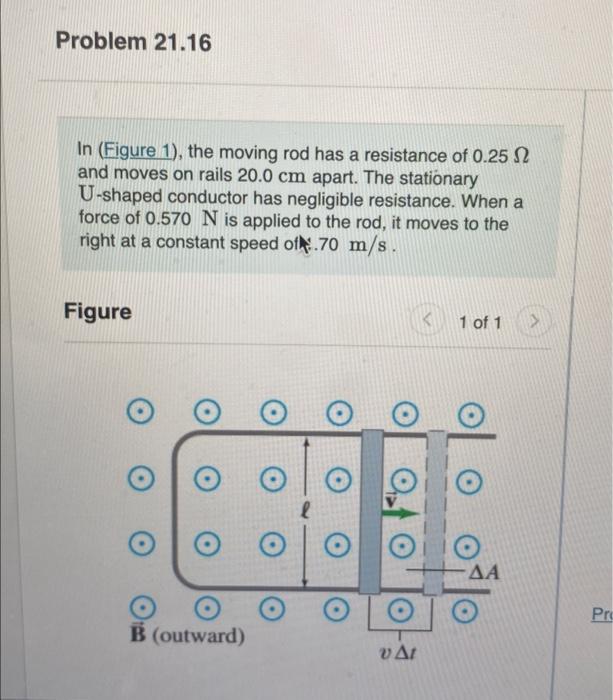Solved In (Figure 1), the moving rod has a resistance of | Chegg.com