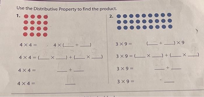 Solved Use the Distributive Property to find the product. 1. | Chegg.com