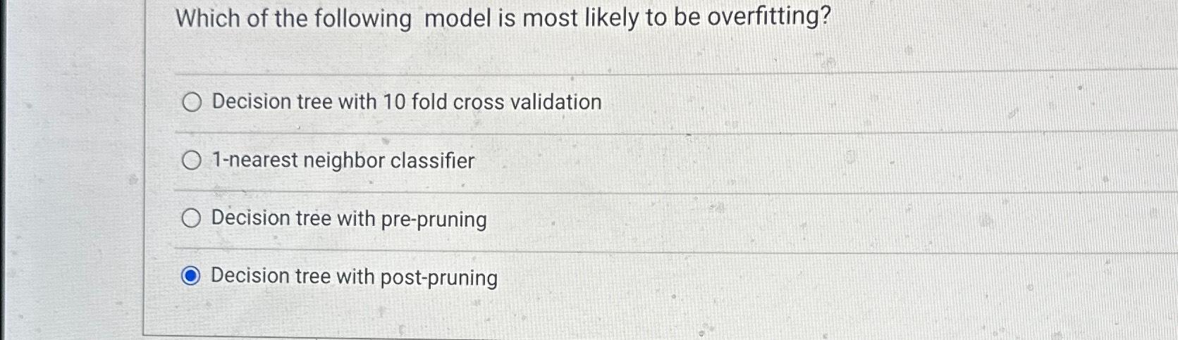 Solved Which of the following model is most likely to be | Chegg.com