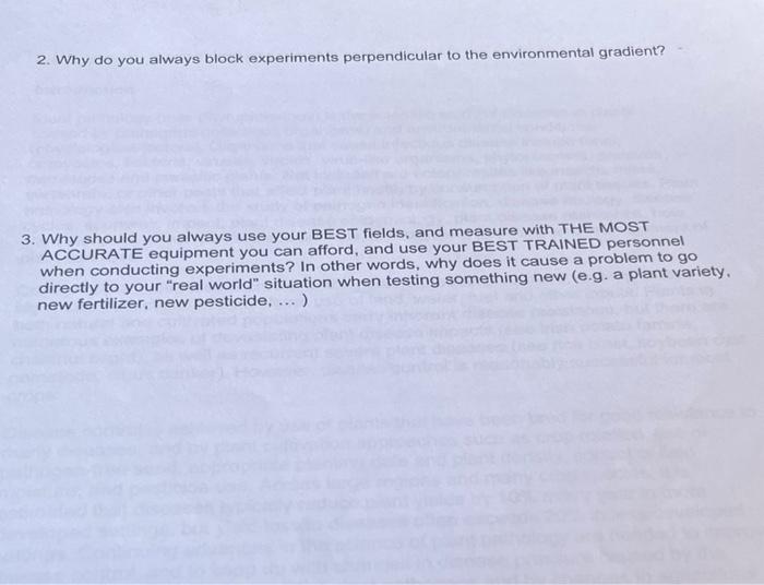 Solved Lab # 18. Experimental Design, Questions 1. Define | Chegg.com