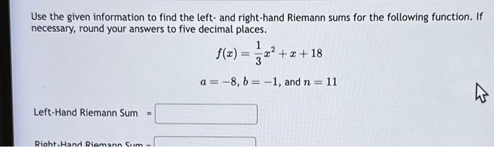 Solved Use the given information to find the left- and | Chegg.com