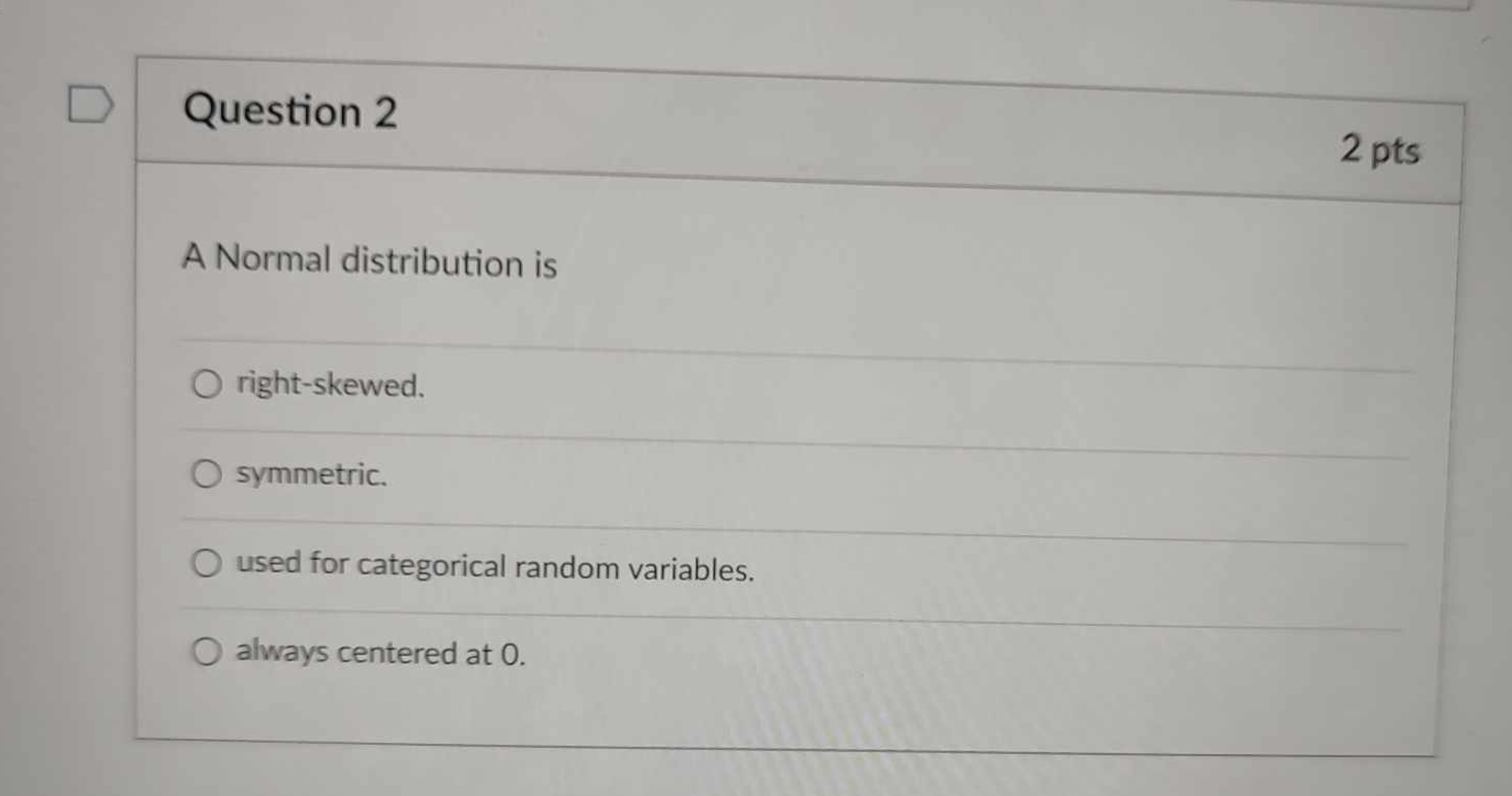 Question 2A Normal distribution | Chegg.com