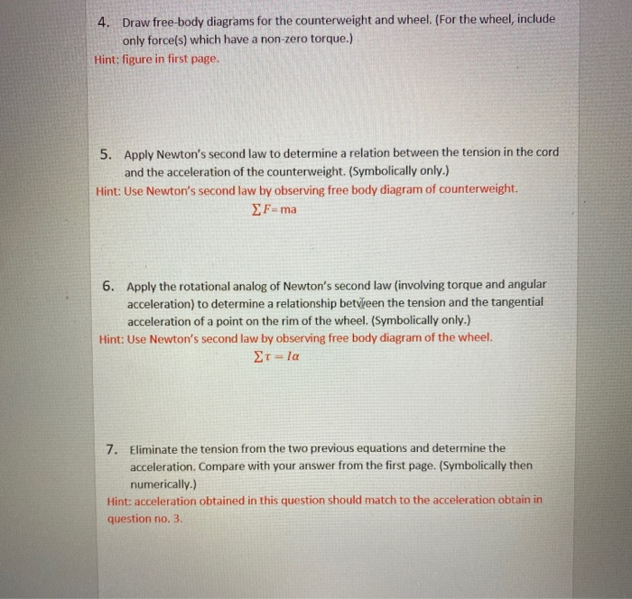 Solved A counterweight of mass m = 4.00 kg is attached to a | Chegg.com