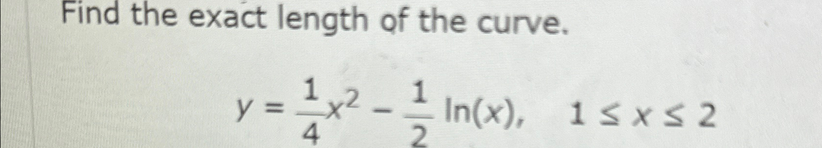 Solved Find the exact length of the | Chegg.com