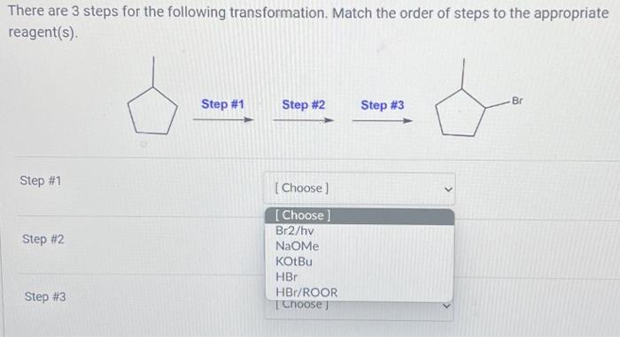 Solved There are 3 steps for the following transformation. | Chegg.com