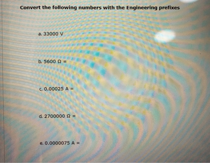 Solved Convert the following numbers with the Engineering | Chegg.com
