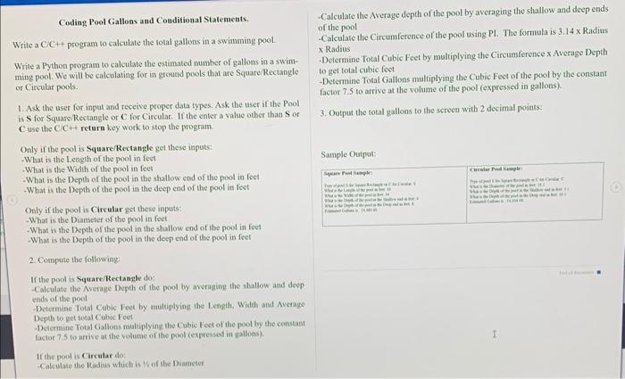 -What is the Depth of the poot in the shallow end of | Chegg.com