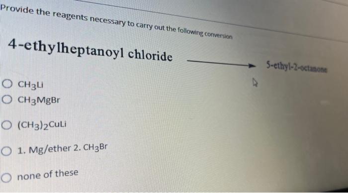 Solved Provide the reagents necessary to carry out the | Chegg.com