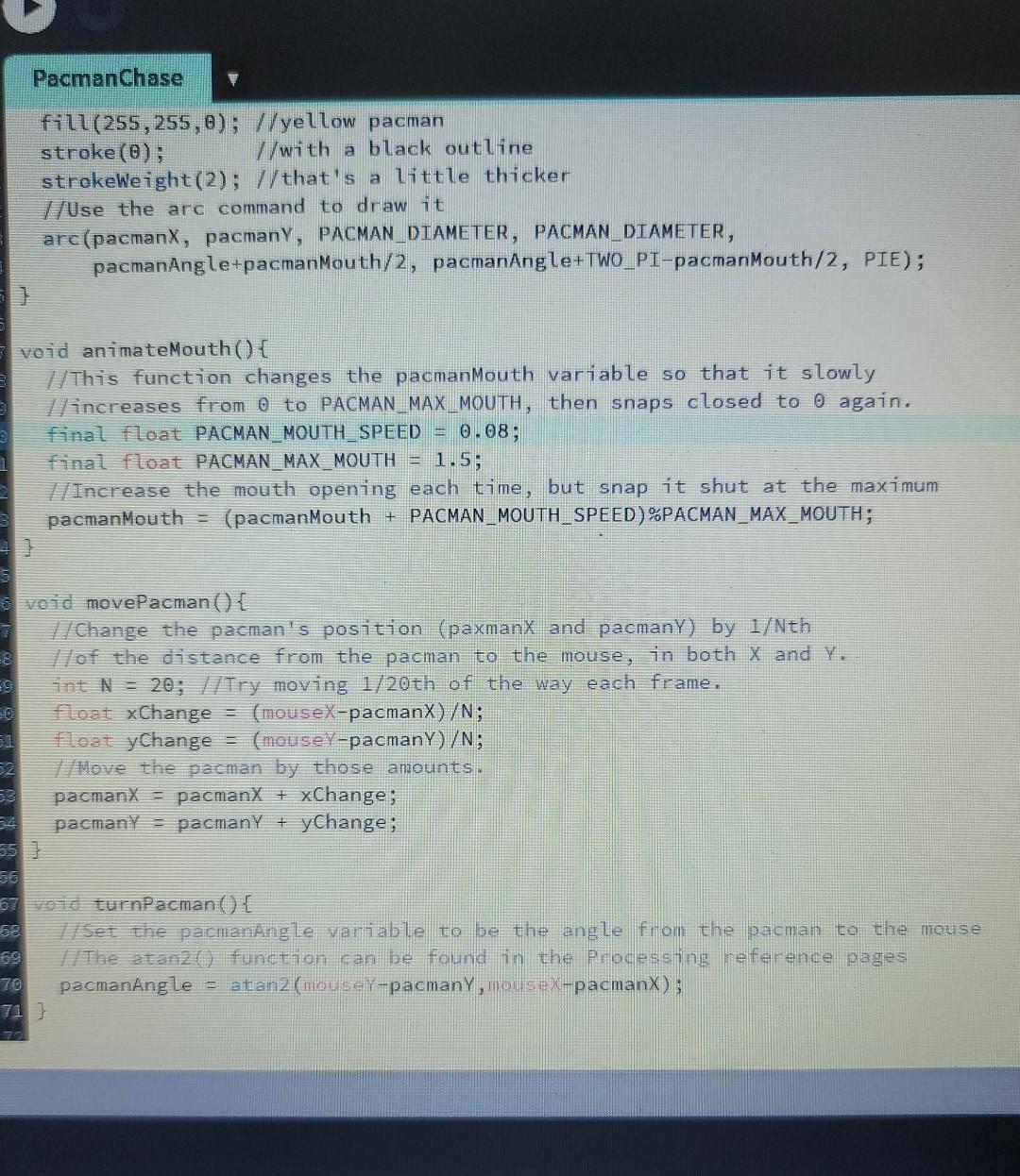 I have attached the already done incomplete pacman | Chegg.com