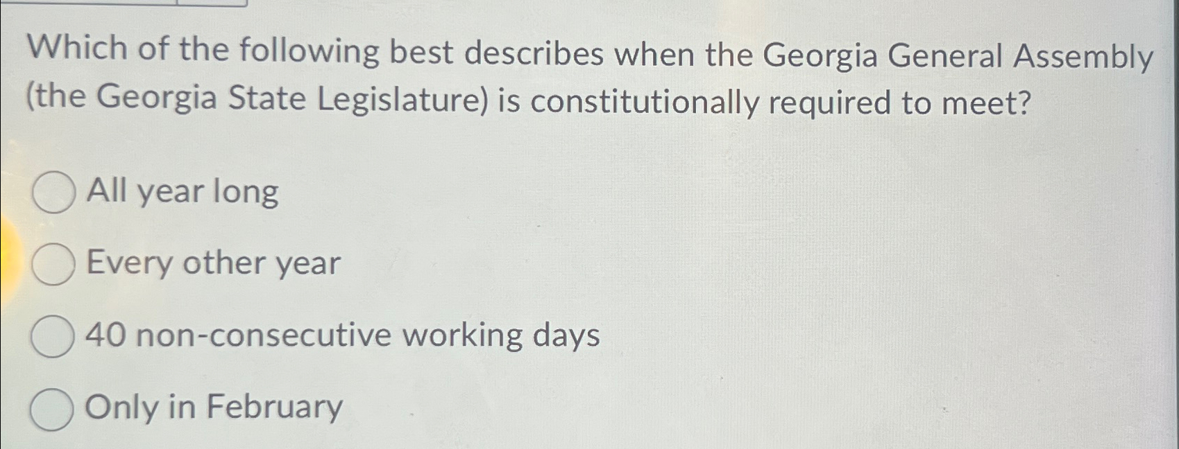 Solved Which of the following best describes when the | Chegg.com