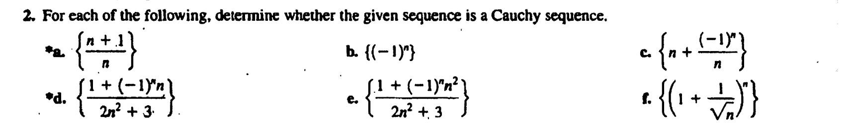 Solved 2. For each of the following, determine whether the | Chegg.com