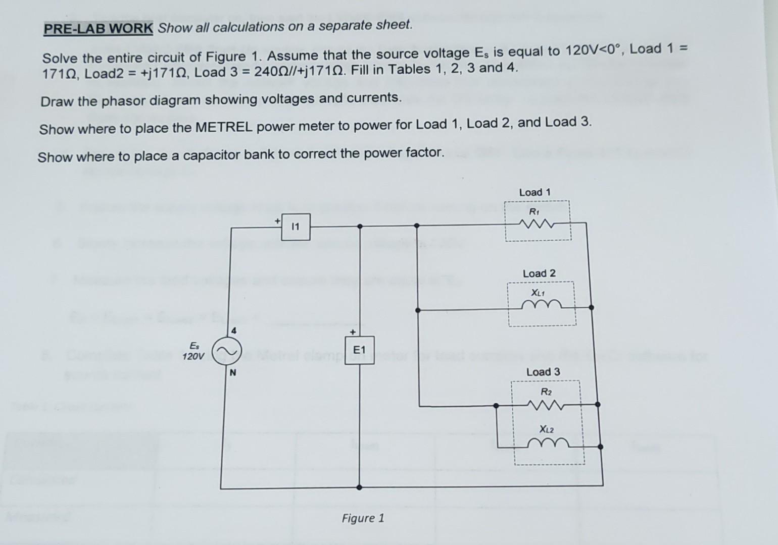 Solved PRE-LAB WORK Show all calculations on a separate | Chegg.com