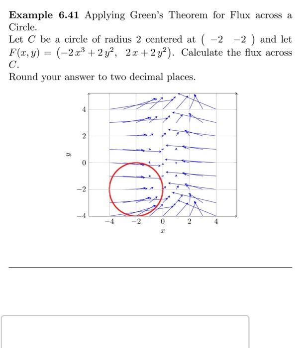 Solved Example 6.41 Applying Green's Theorem for Flux across | Chegg.com