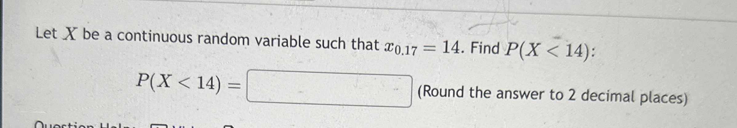 Solved Let x ﻿be a continuous random variable such that | Chegg.com