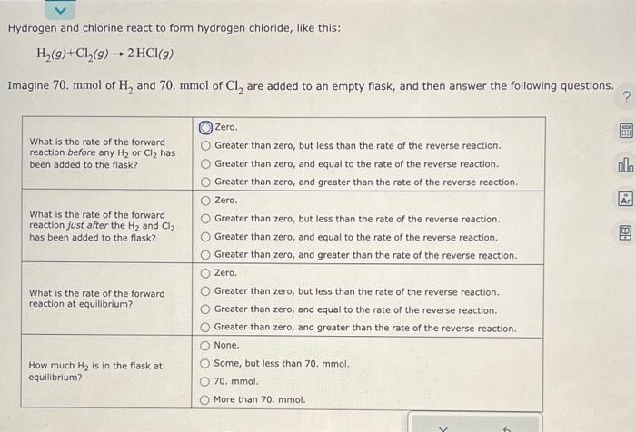 Solved Hydrogen and chlorine react to form hydrogen | Chegg.com
