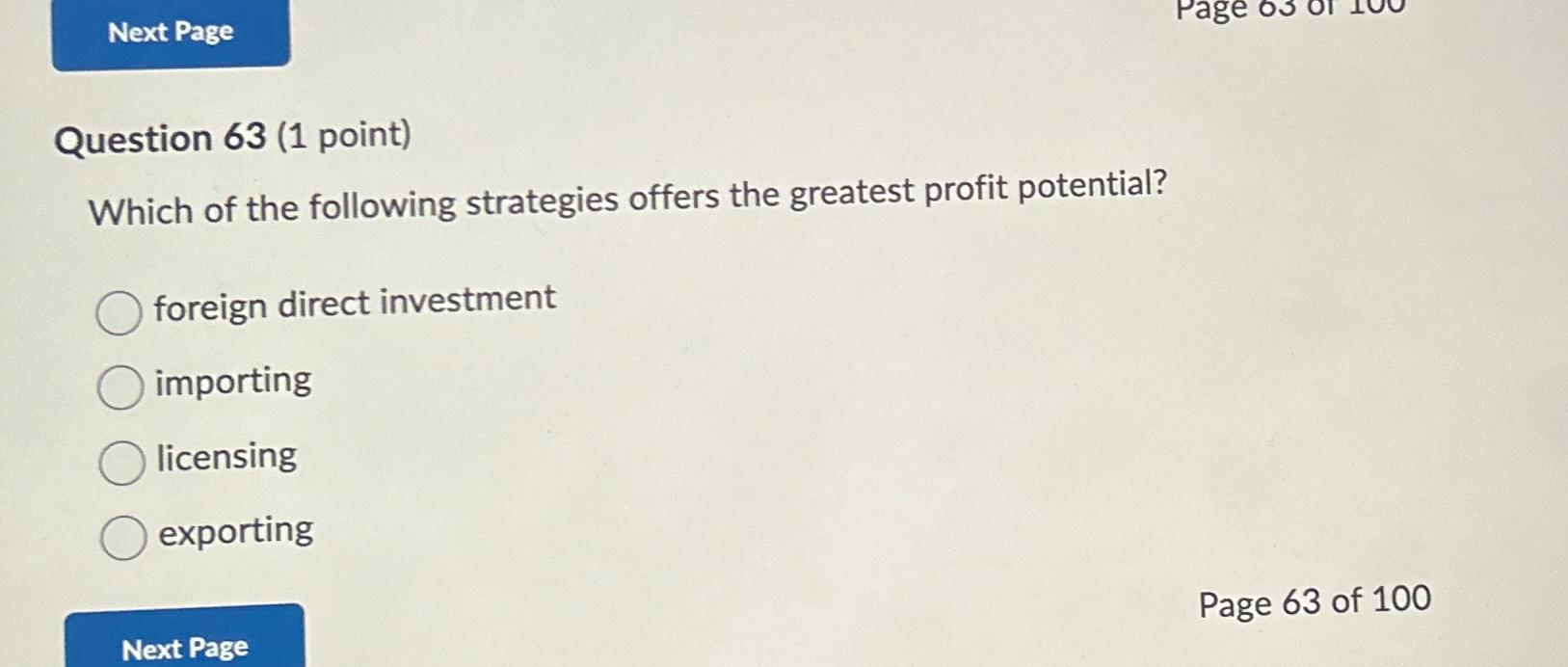 Solved Question 63 (1 ﻿point)Which of the following | Chegg.com