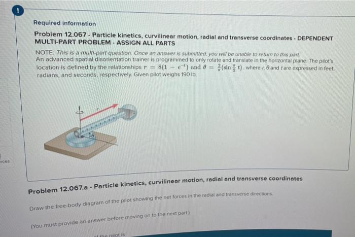 Solved Required information Problem 12.067 - Particle | Chegg.com