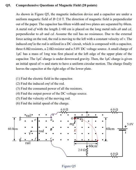 Solved 5. Comprehensive Questions of Magnetic Field ( 20 | Chegg.com
