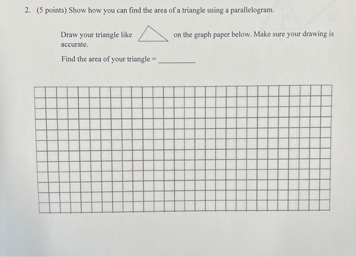 Solved (5 points) Show how you can find the area of a | Chegg.com
