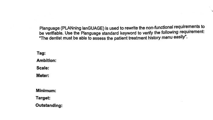Solved Planguage (PLANning lanGUAGE) is used to rewrite the | Chegg.com