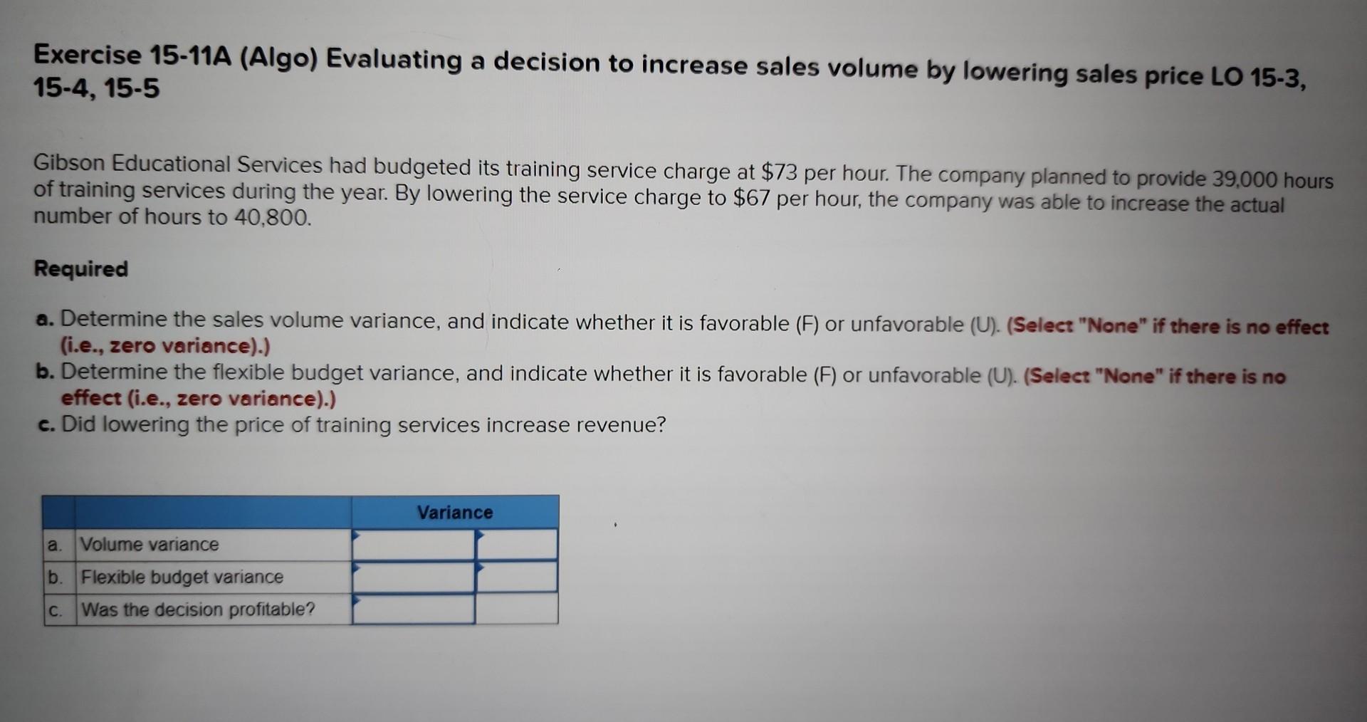 Solved Exercise 15-11A (Algo) Evaluating a decision to | Chegg.com