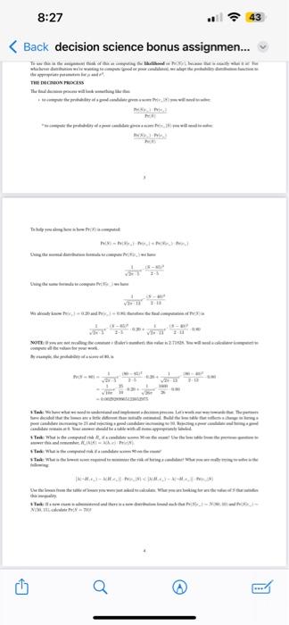 DisweBack decision science bonus assignmen... Bakes. | Chegg.com