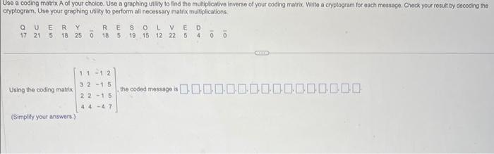 , the coded message is | Chegg.com