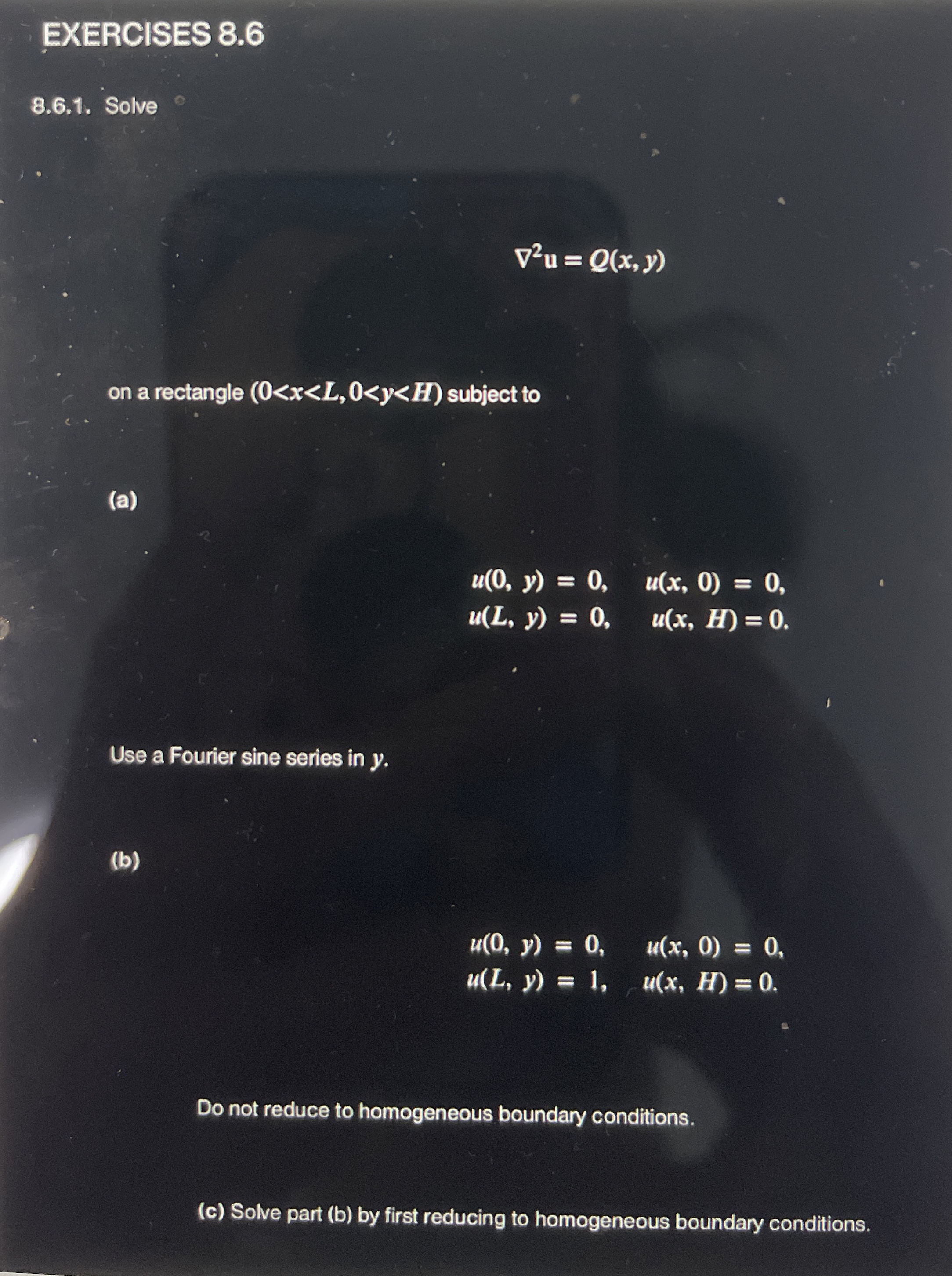 Solved EXERCISES 8.68.6.1. ﻿Solvegrad2u=Q(x,y)on a rectangle | Chegg.com