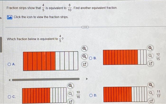 Solved Fraction strips show that 54 is equivalent to 108. | Chegg.com